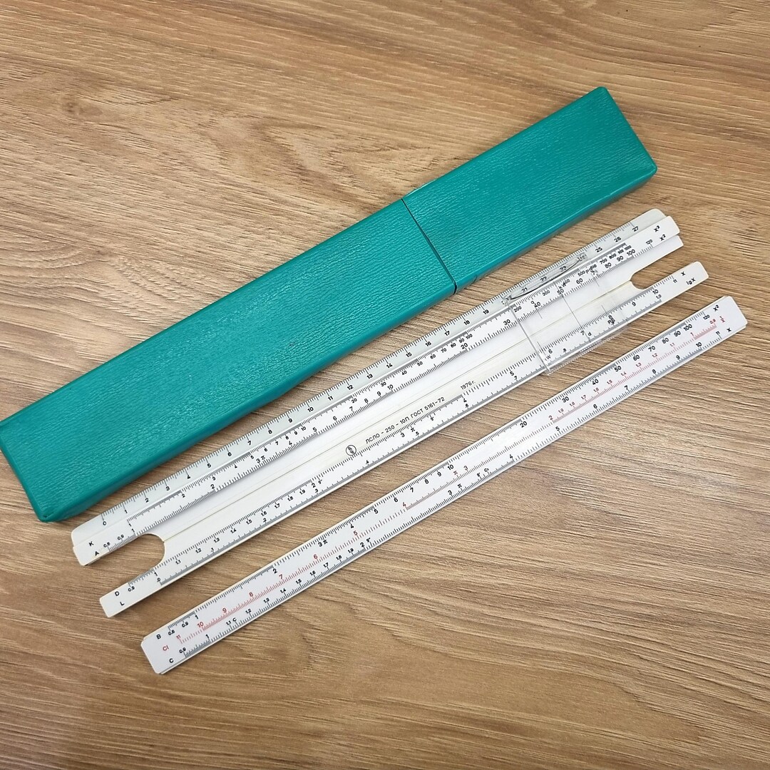 Slide Rule From 1970s Plastic Logarithm Rule LSLO-250-10P Made in USSR ...