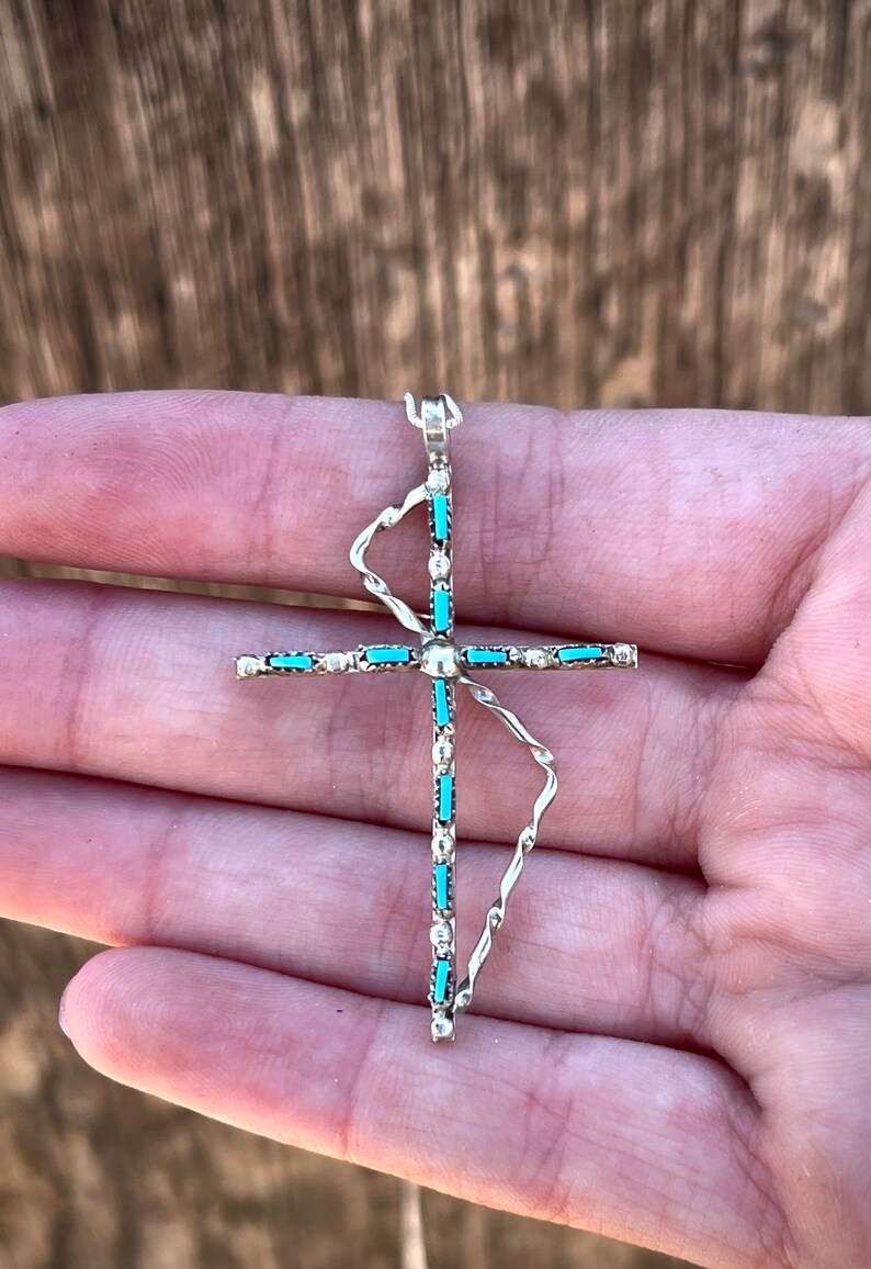 Vintage Needlepoint Zuni Cross - Etsy