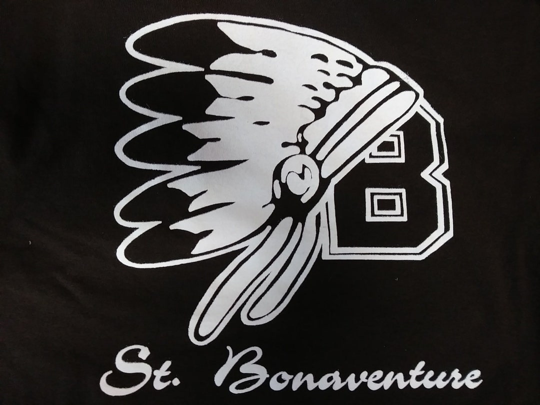 Retro St. Bonaventure Brown Indian Head - Vintage Olean T-shirt - SBU ...