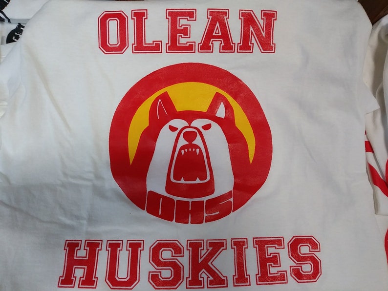 Vintage Olean Husky Logo Red and Gold - Etsy