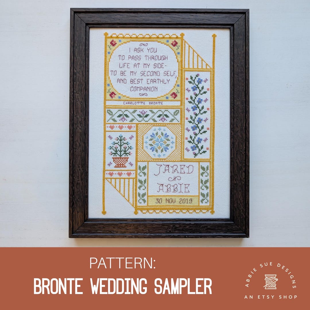 PATTERN | Bronte Wedding Sampler Cross Stitch Pattern PDF - Etsy