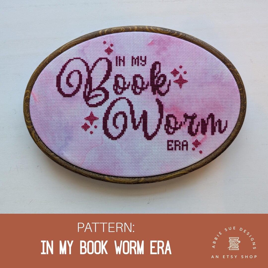 PATTERN | in My Book Worm Era Cross Stitch Pattern PDF - Etsy