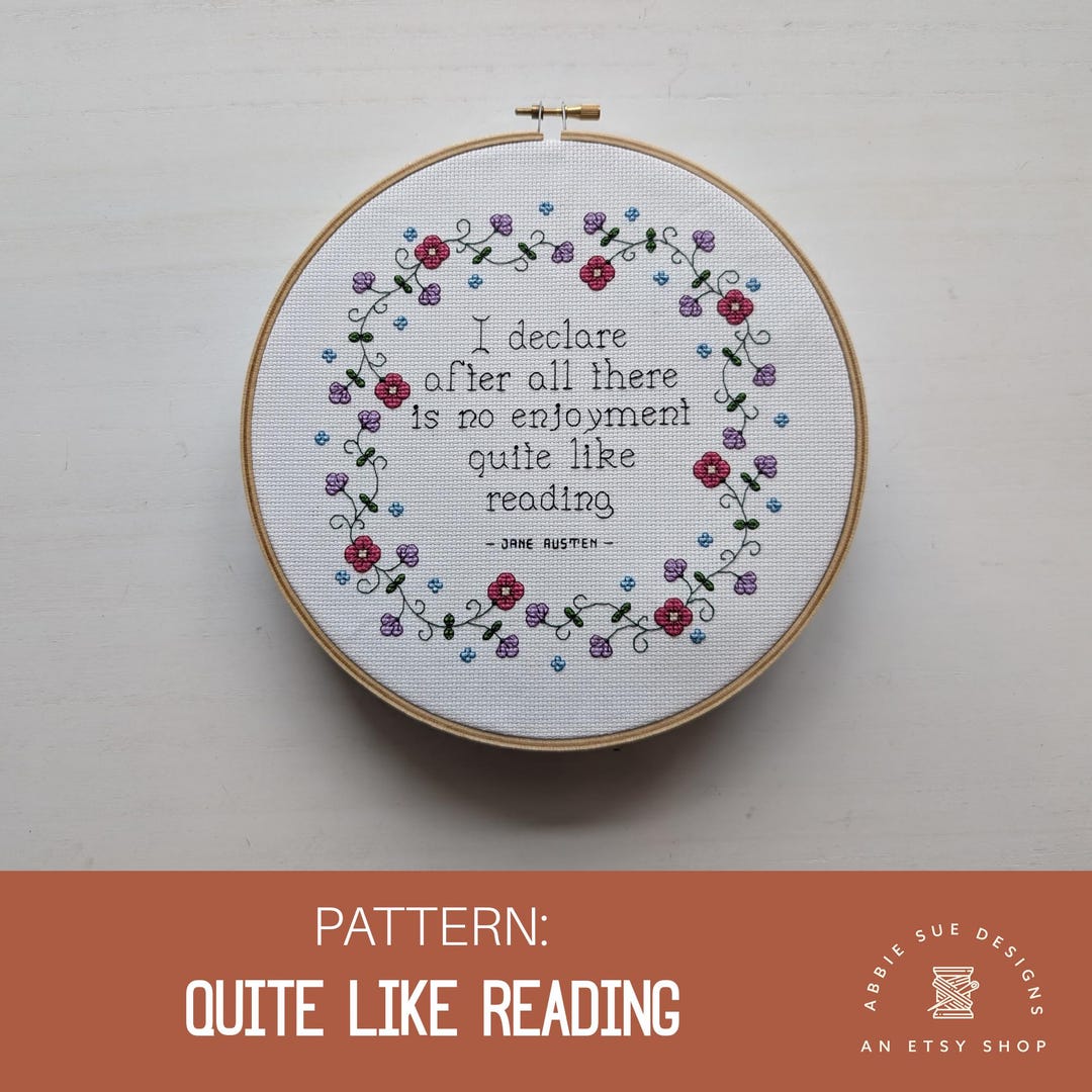 PATTERN | Quite Like Reading Cross Stitch Pattern PDF - Etsy