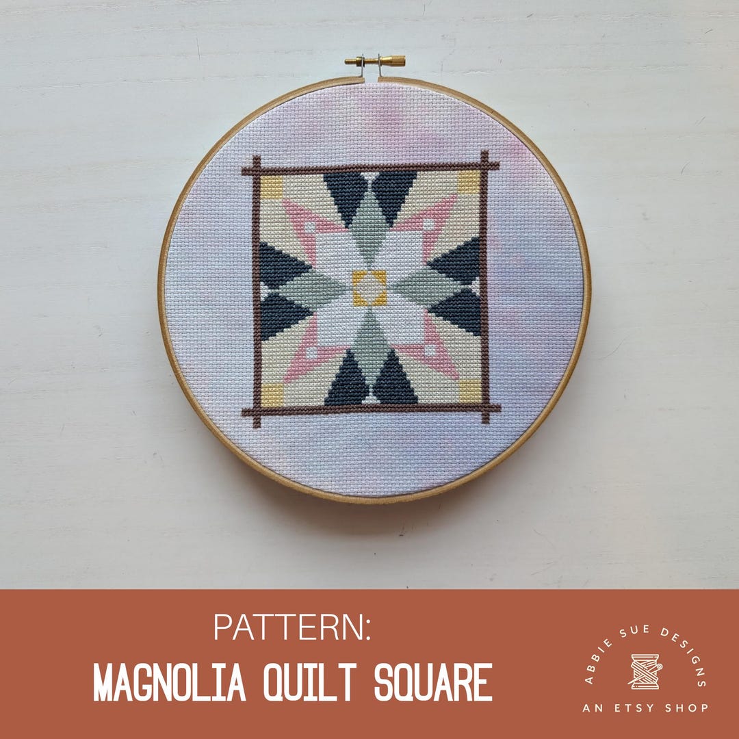 PATTERN | Magnolia Quilt Square Cross Stitch Pattern PDF - Etsy