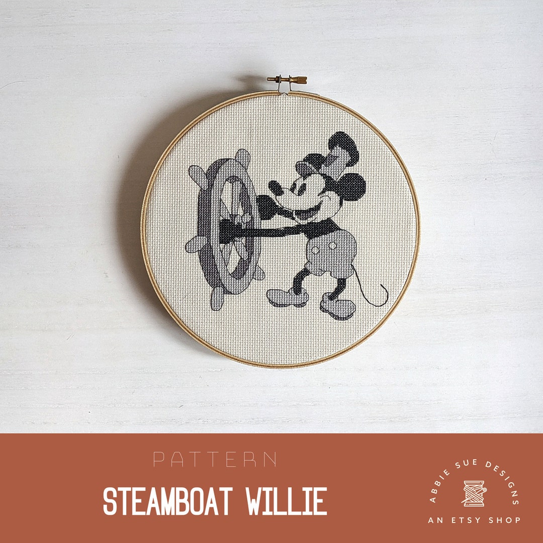 PATTERN | Steamboat Willie Cross Stitch Pattern PDF - Etsy