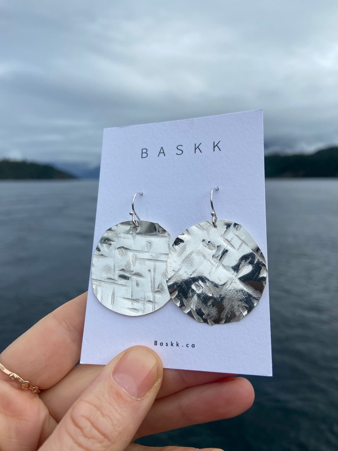 Feather Light Hammered Cross Hatched Texture in Three Sizes Sterling ...