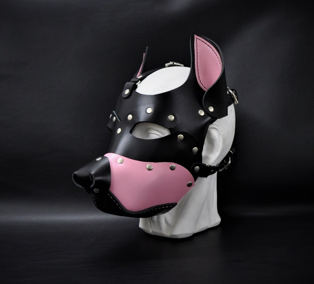 Leather Dog Mask - Leather Puppy Mask - Puppy Mask Kink - Pup Hood ...