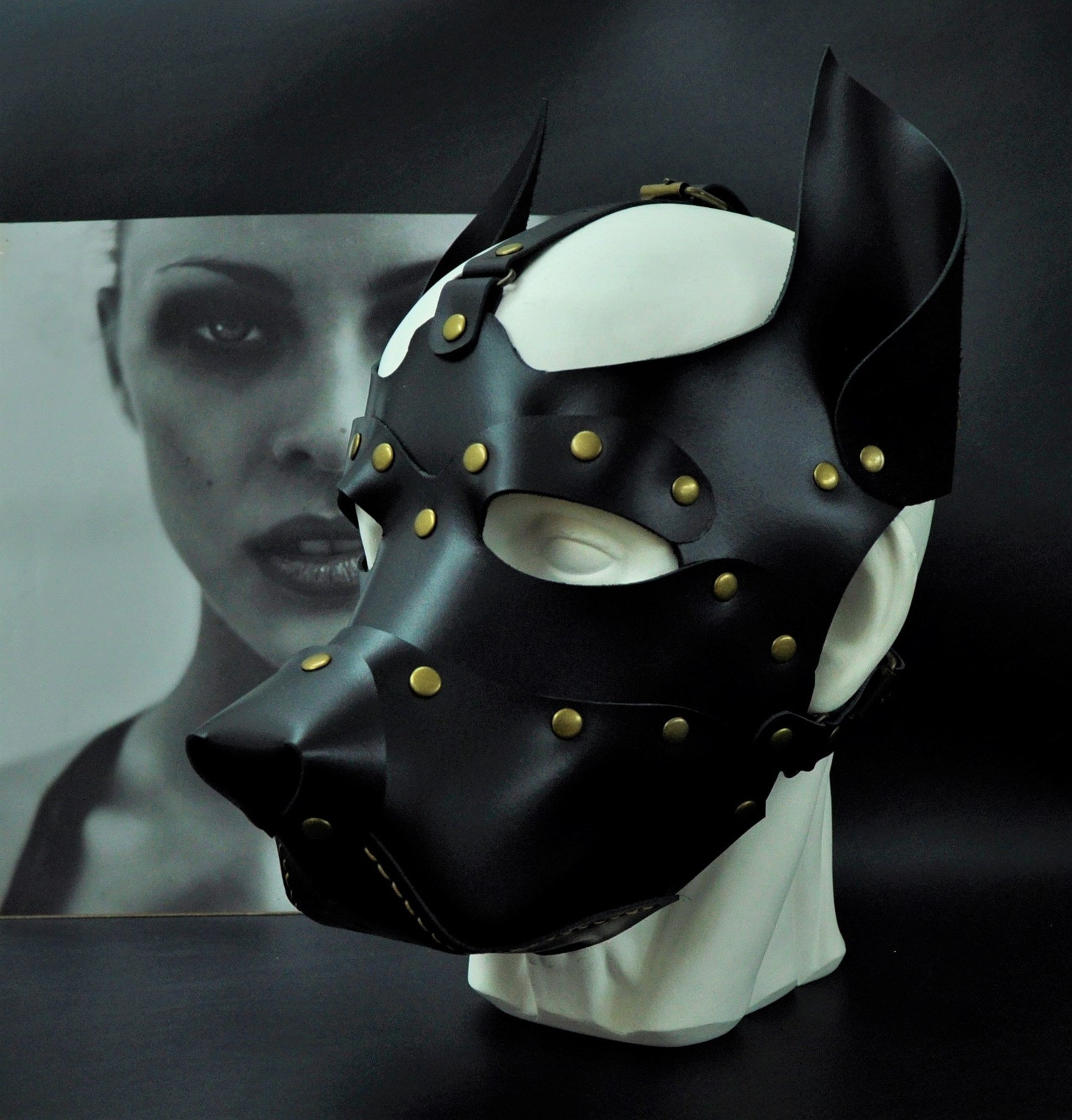 Leather Dog Mask Leather Puppy Mask Puppy Mask Kink - Etsy