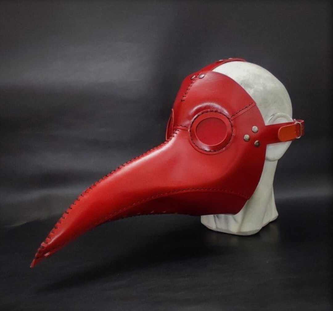 Plague Doctor Mask - Red Plague Doctor Mask - Plague Doctor Costume ...