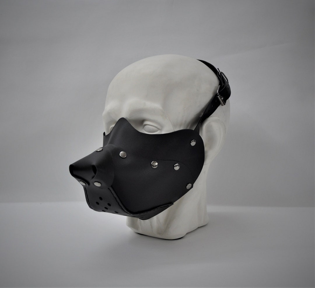 Leather Dog Mask - Leather Puppy Mask - Puppy Mask Kink - Puppy Hood ...
