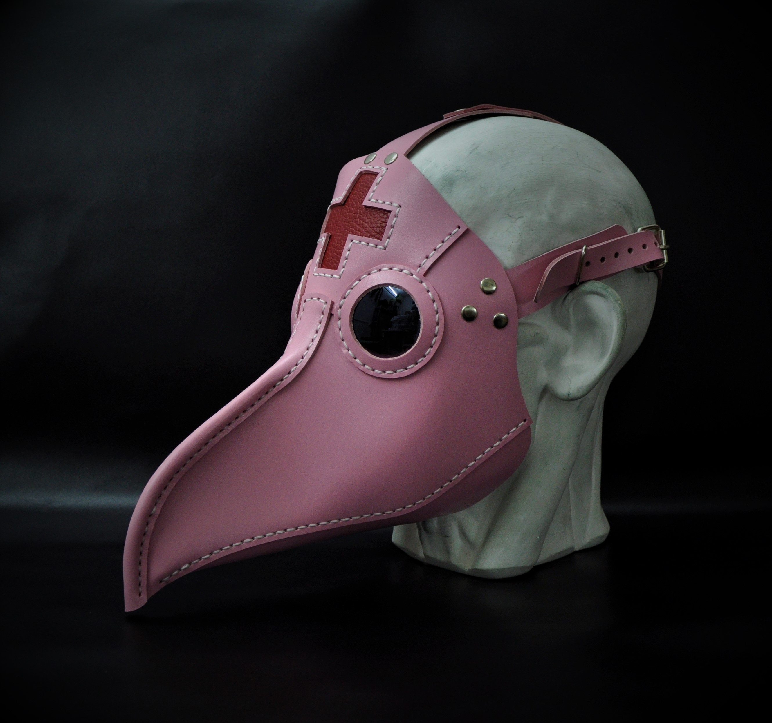 Pink Plague Doctor Mask Plague Doctor Face Mask Plague - Etsy