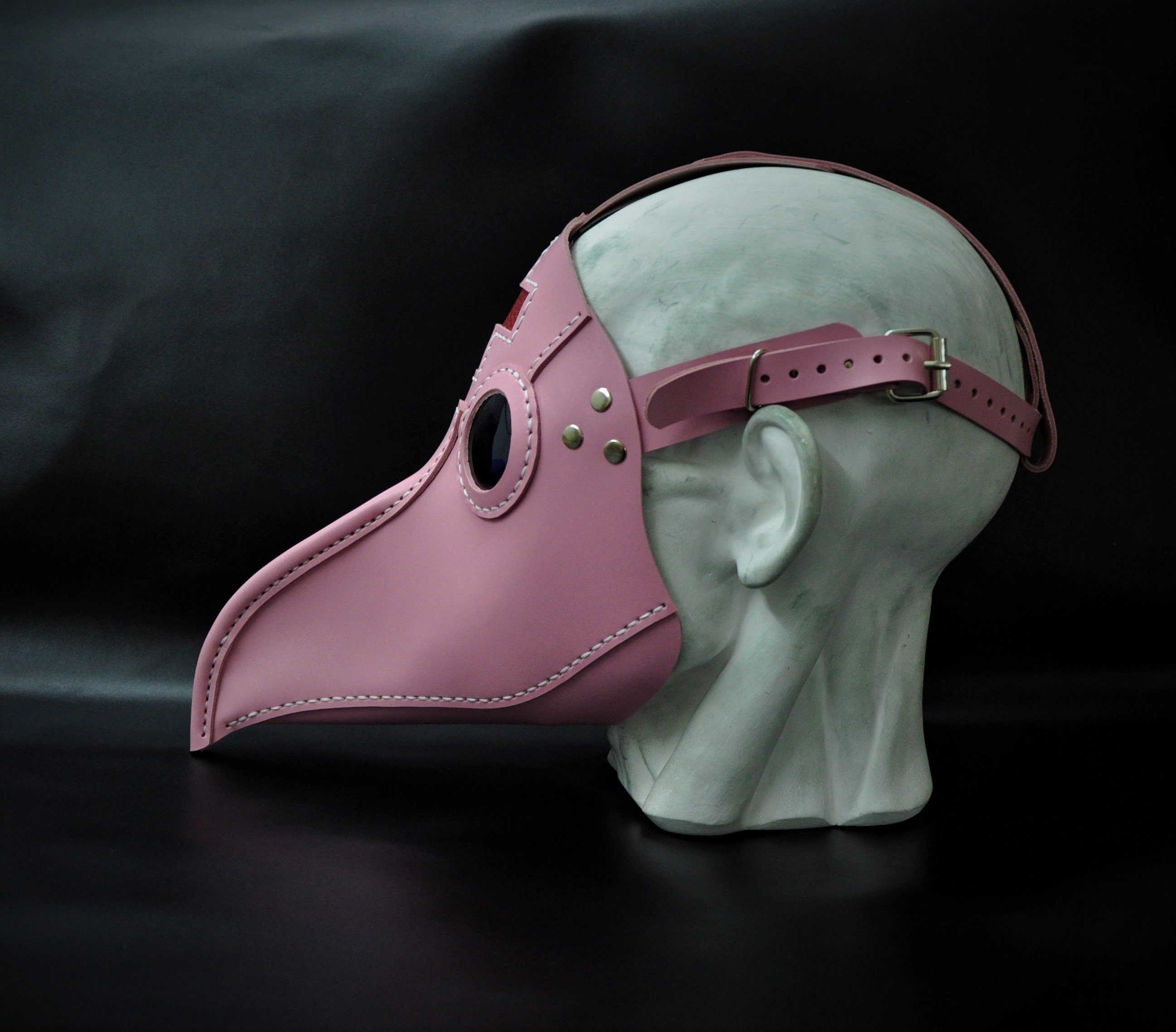 Pink Plague Doctor Mask Plague Doctor Face Mask Plague - Etsy
