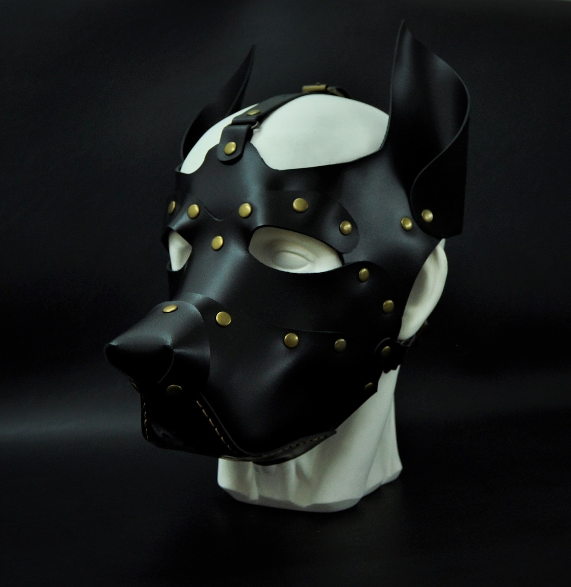 Leather Dog Mask Leather Puppy Mask Puppy Mask Kink - Etsy