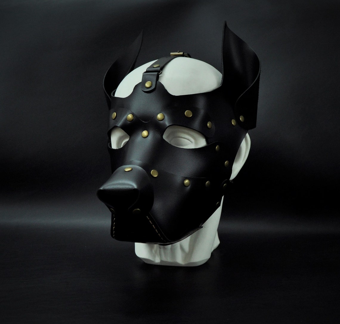 Leather Dog Mask Leather Puppy Mask Puppy Mask Kink - Etsy