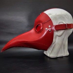 Plague Doctor Mask - Red Plague Doctor Mask - Plague Doctor Costume ...