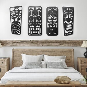 Retro TIKI IDOL "angry God" 18 Gauge Steel Powder Coated Sign / 6 Sizes ...