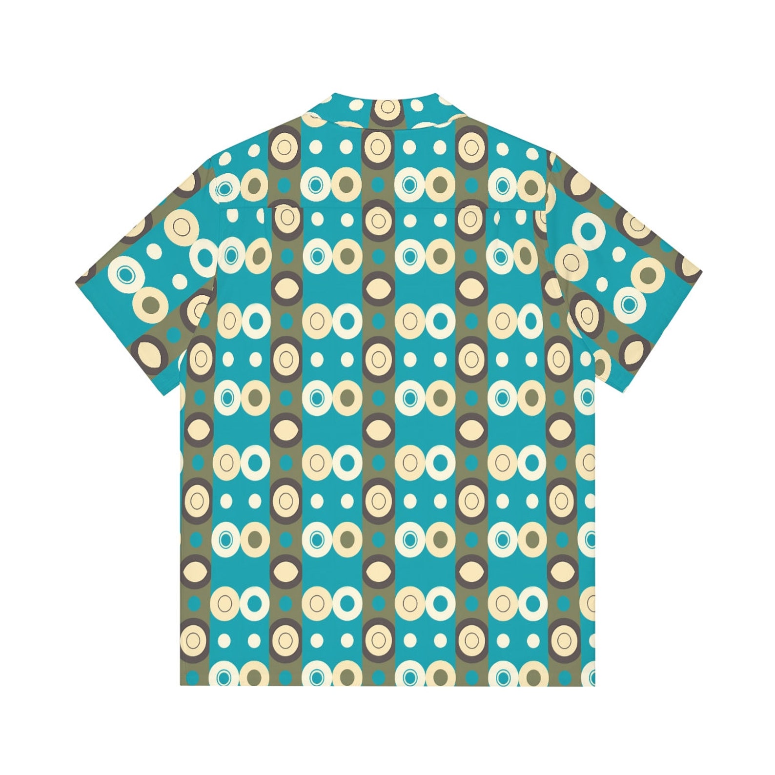Retro 60s Pattern in Blue Green and Brown on a Men's - Etsy