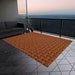 Retro Tiki Mid Century Modern Orange Montage Rug, Indoor / Outdoor ...