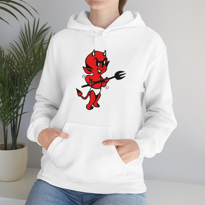 Retro Little Devil Tattoo Style Cartoon Style Unisex Hoodie - Etsy