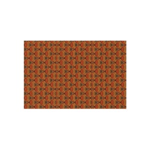Retro Tiki Mid Century Modern Orange Montage Rug, Indoor / Outdoor ...