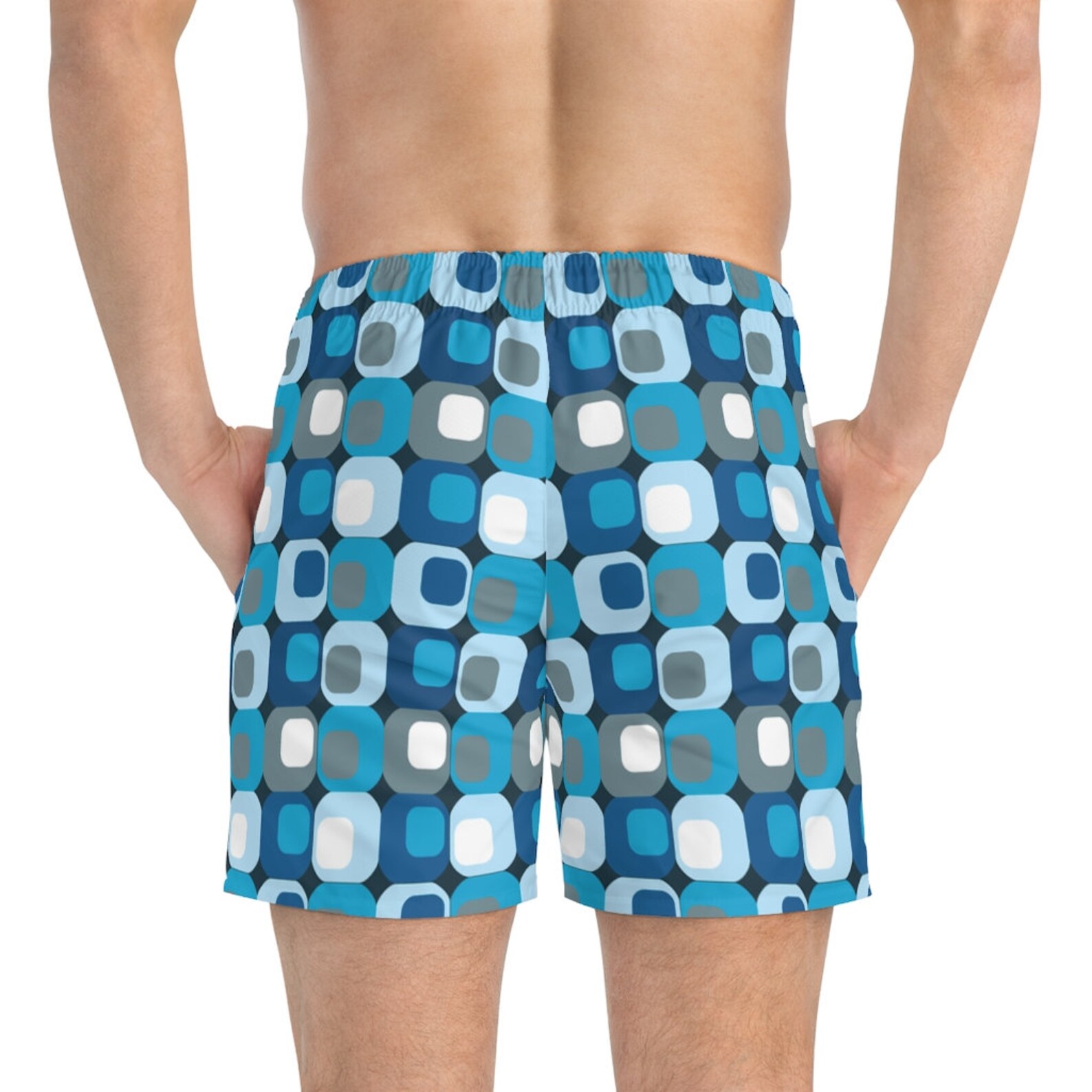 MCM Design Blue on Blue Men's Swim Trunks - Etsy