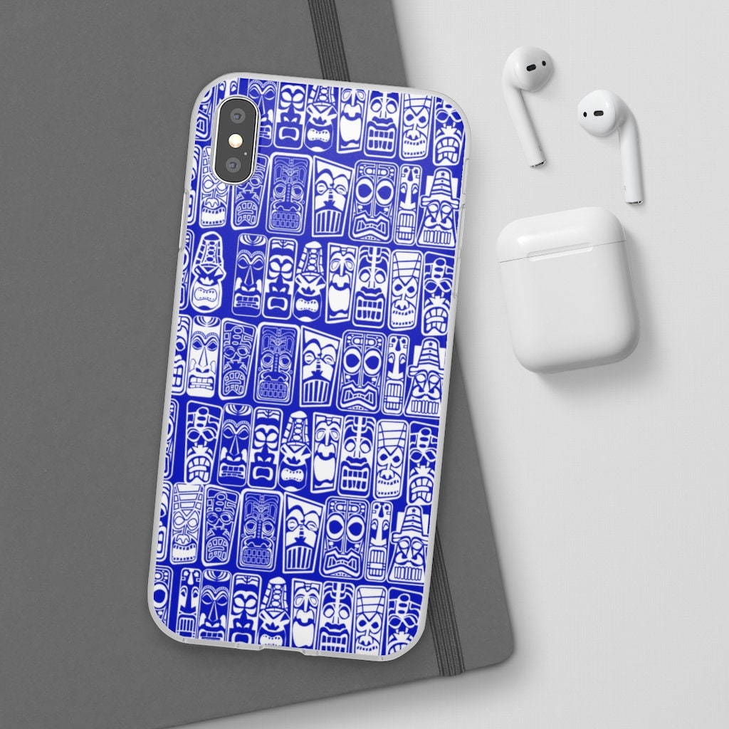 Retro TIKI Head Blue Flexi Case Wide Selection for Your - Etsy
