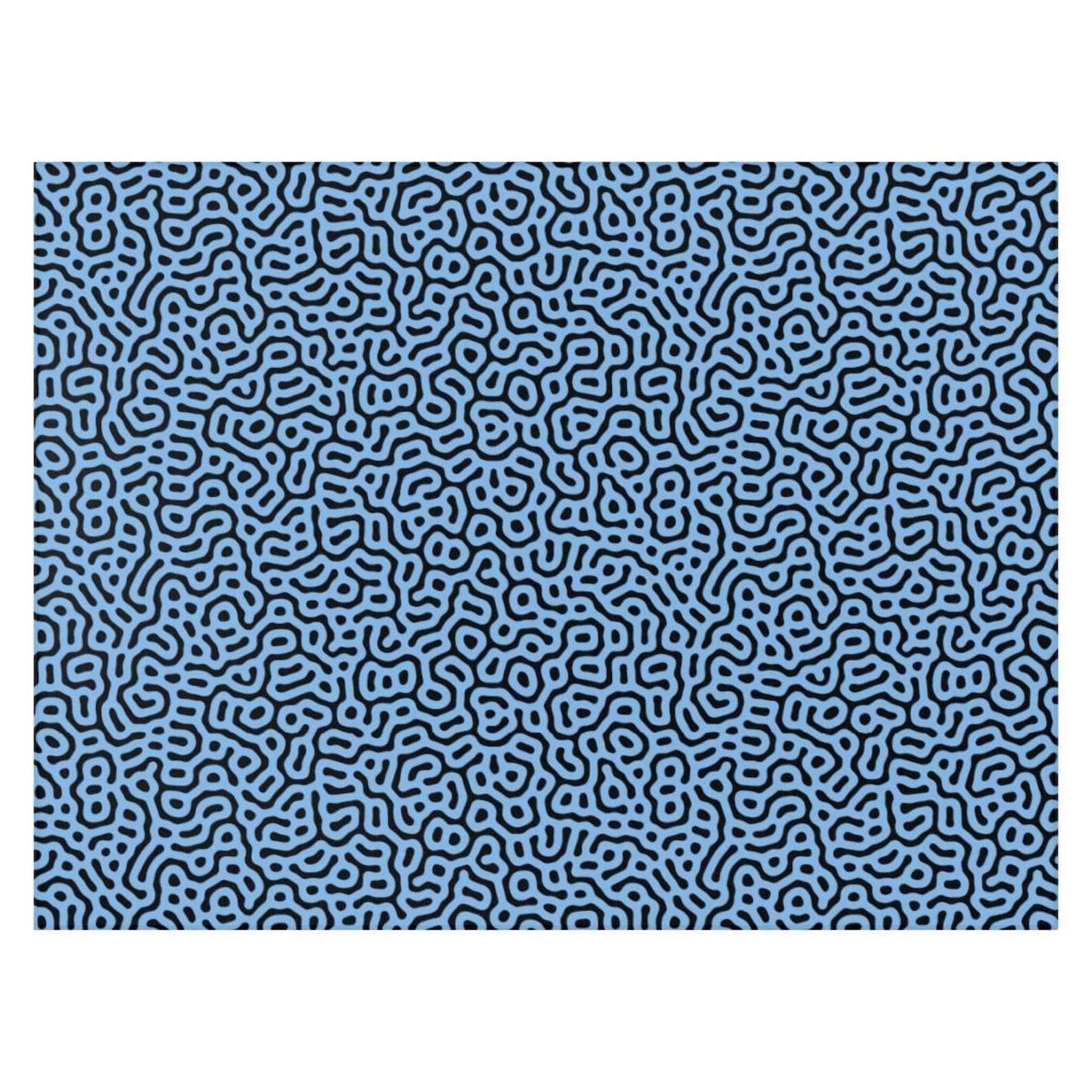 Retro 80s Memphis Design Style Black and Blue Dornier Rug / - Etsy