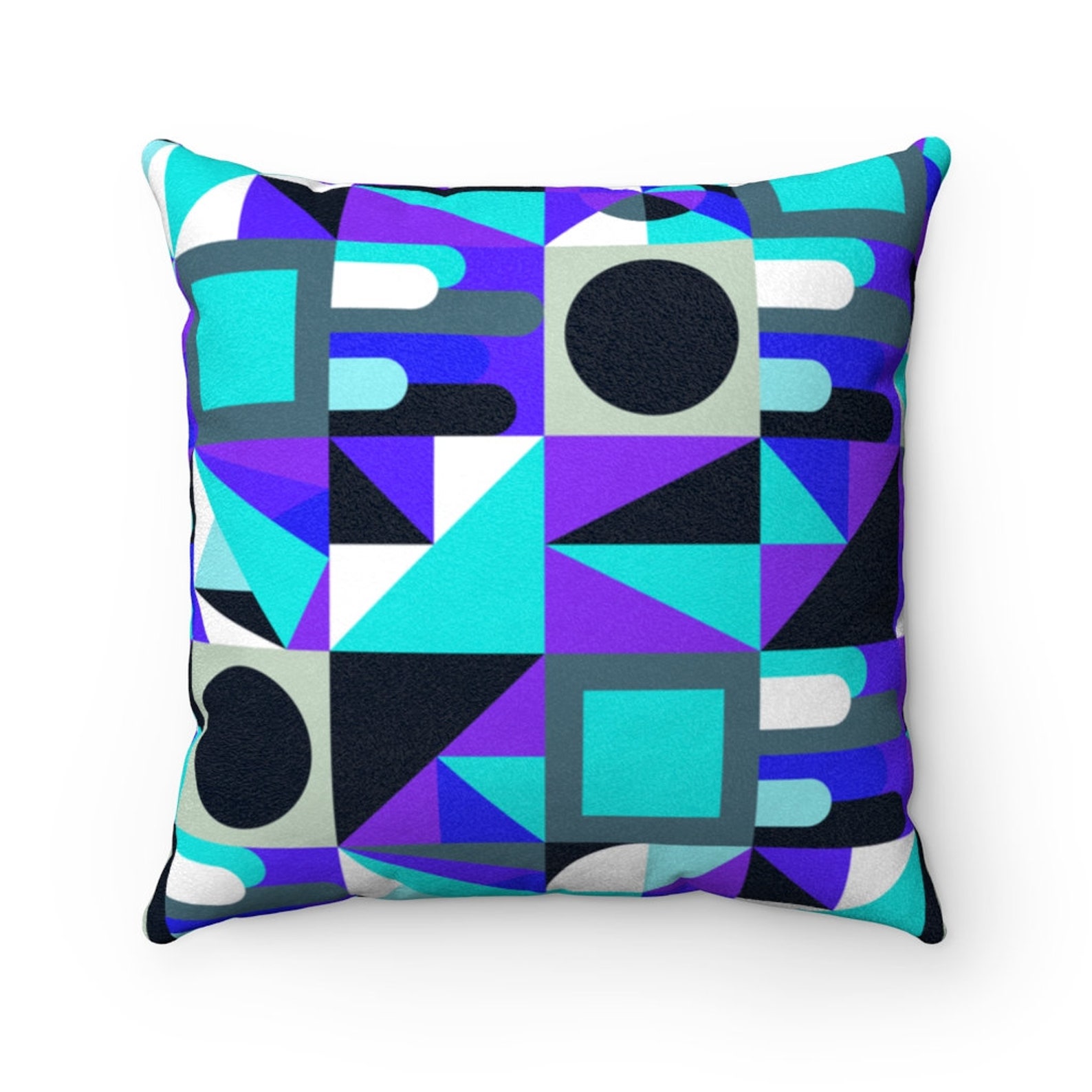 Retro 80's Memphis Design Inspired Blue / Purple Faux - Etsy