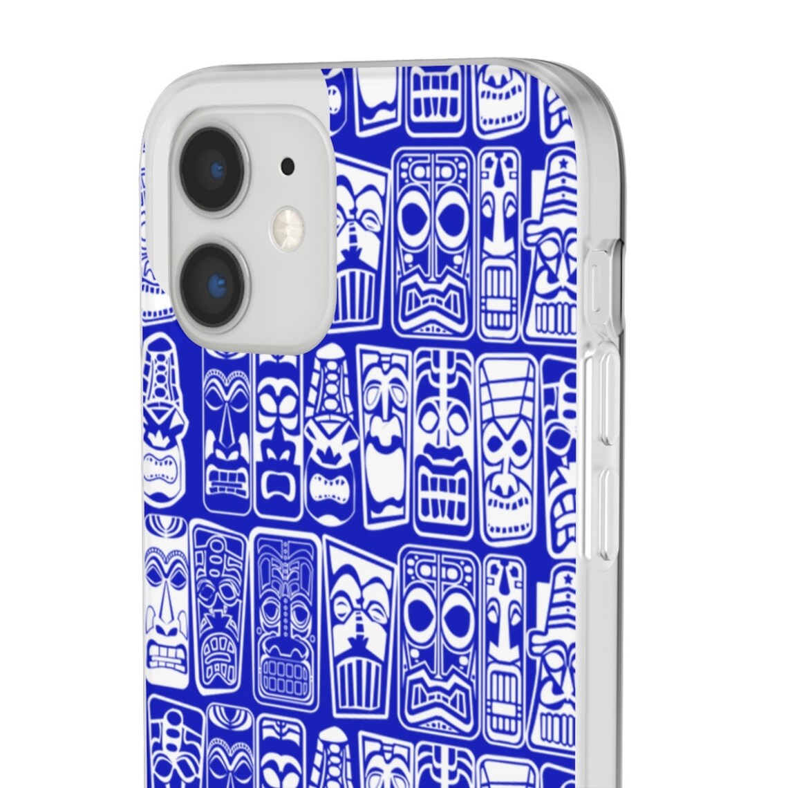 Retro TIKI Head Blue Flexi Case wide selection of phones for | Etsy
