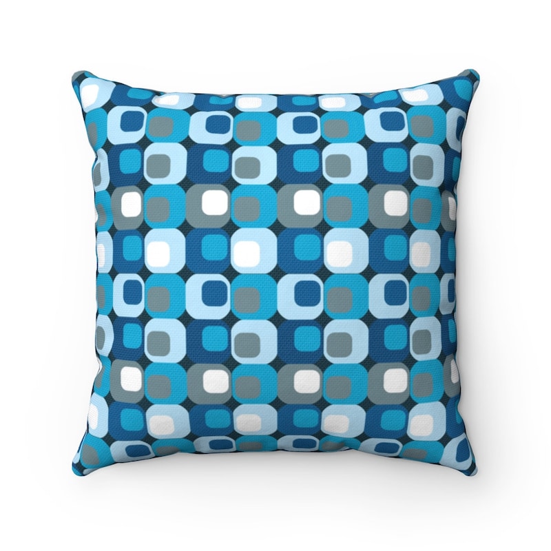 Blue Modern Pillow - Etsy