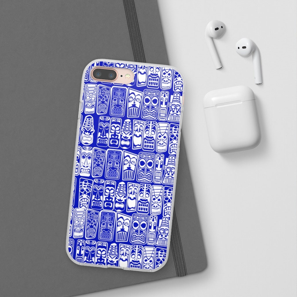 Retro TIKI Head Blue Flexi Case Wide Selection for Your - Etsy