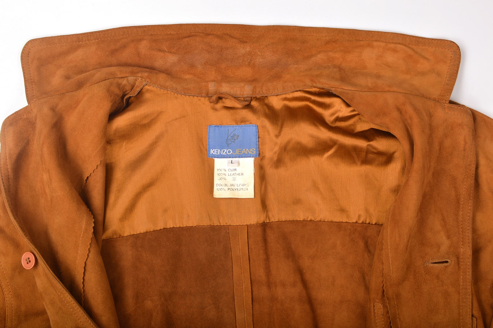 Rare Vintage Kenzo Jeans Leather Chest Pocket Jacket Made in - Etsy