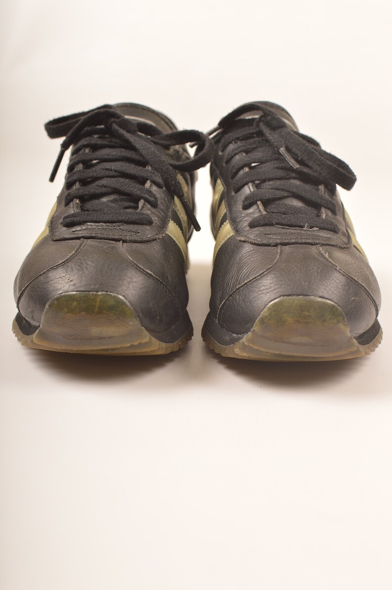 Adidas Country Vintage 2000s Y2K 2002 Black Leather Sneakers Trainers ...