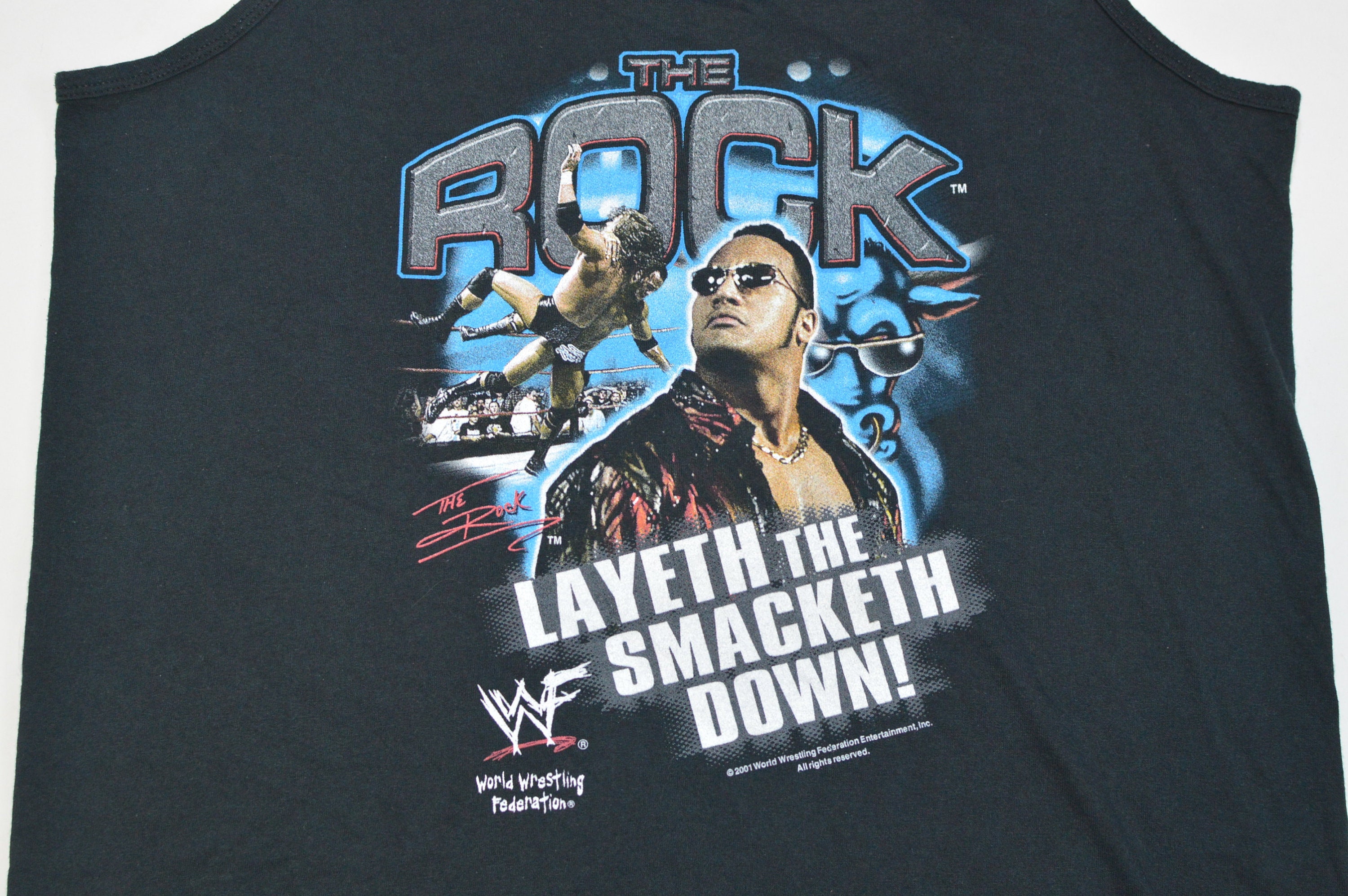 Vintage 2001 TNT WWE the Rock Layeth the Smacketh Down - Etsy UK