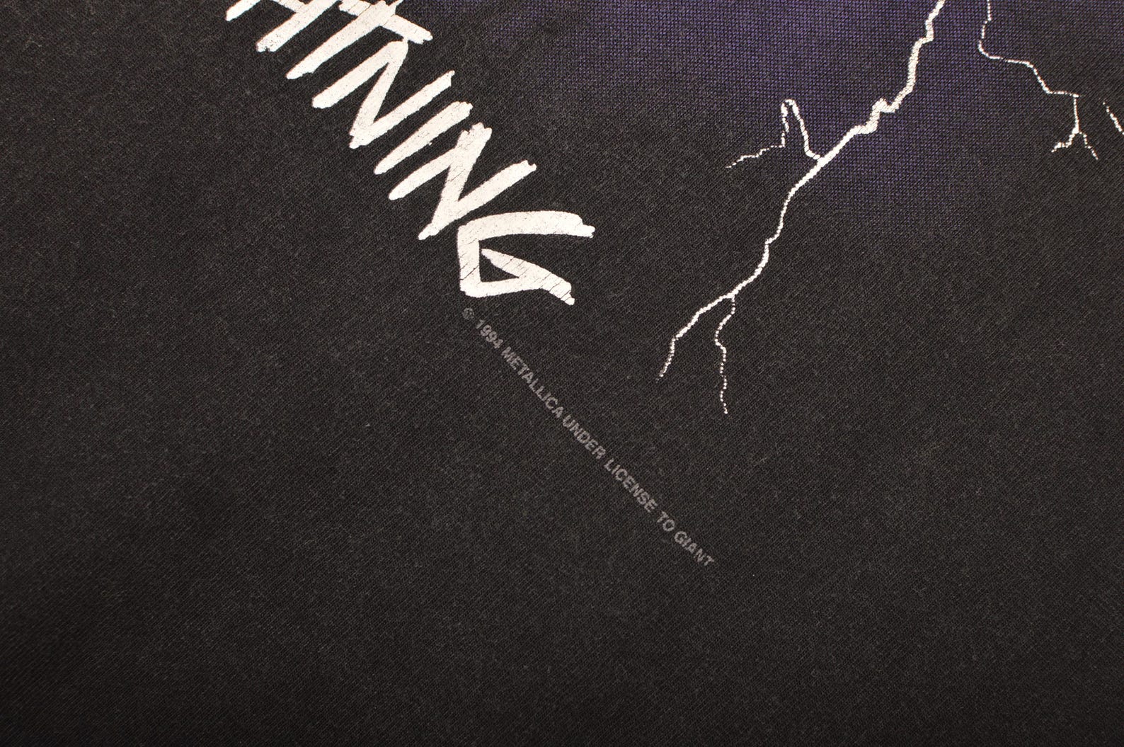Thunder Metallica Ride the Lightning Vintage 1994 T-shirt Tee Giant - Etsy