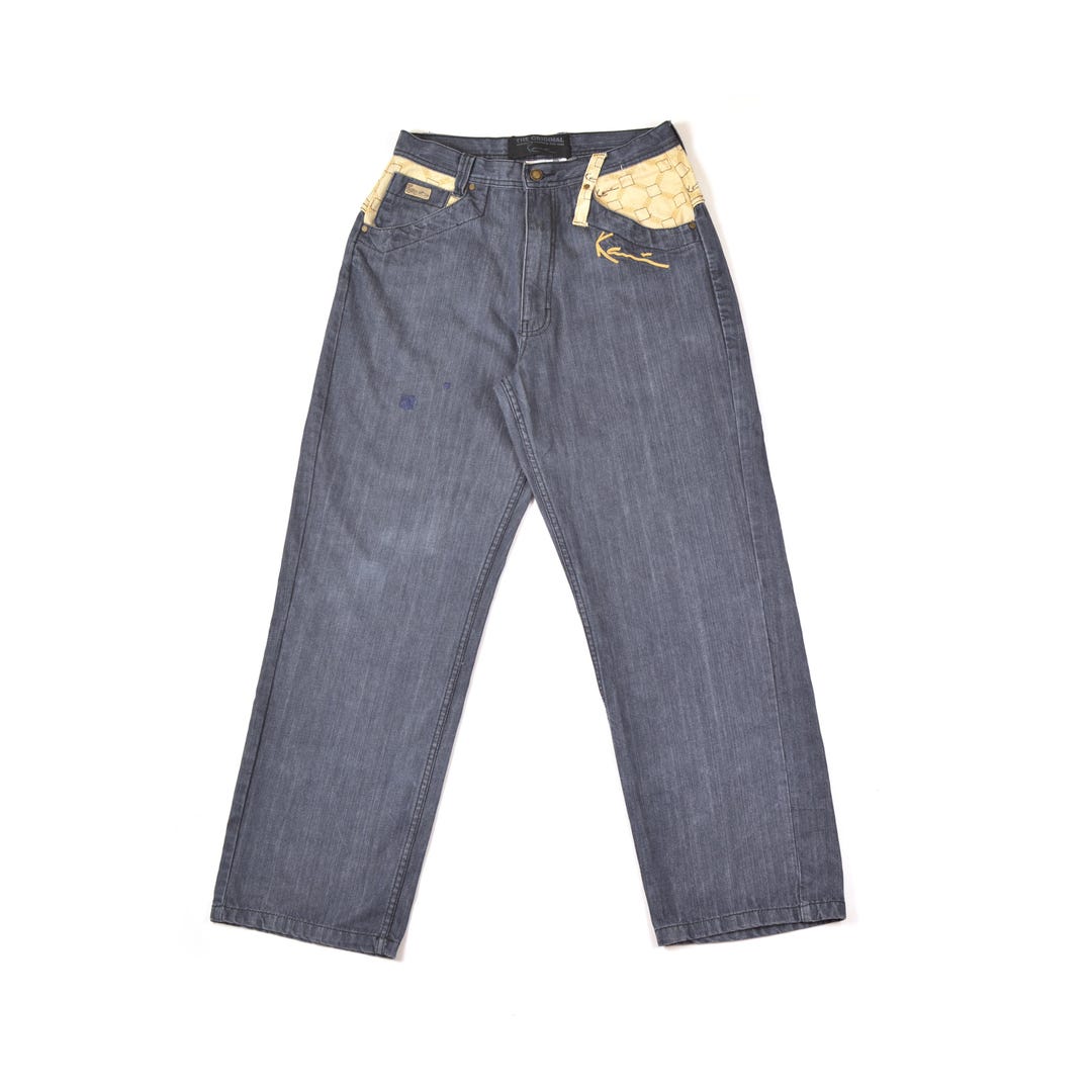 Karl Kani Vintage Back Pocket Logo Baggy Rap Hip Hop Jeans Y2K ...