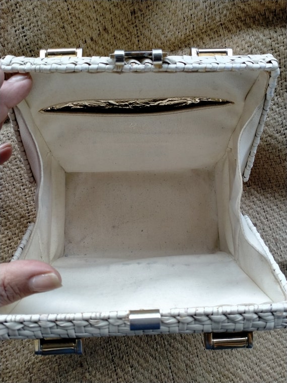 Rare vintage Rodo handbag in ivory leather and white … - Gem