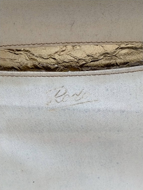 Rare vintage Rodo handbag in ivory leather and white … - Gem