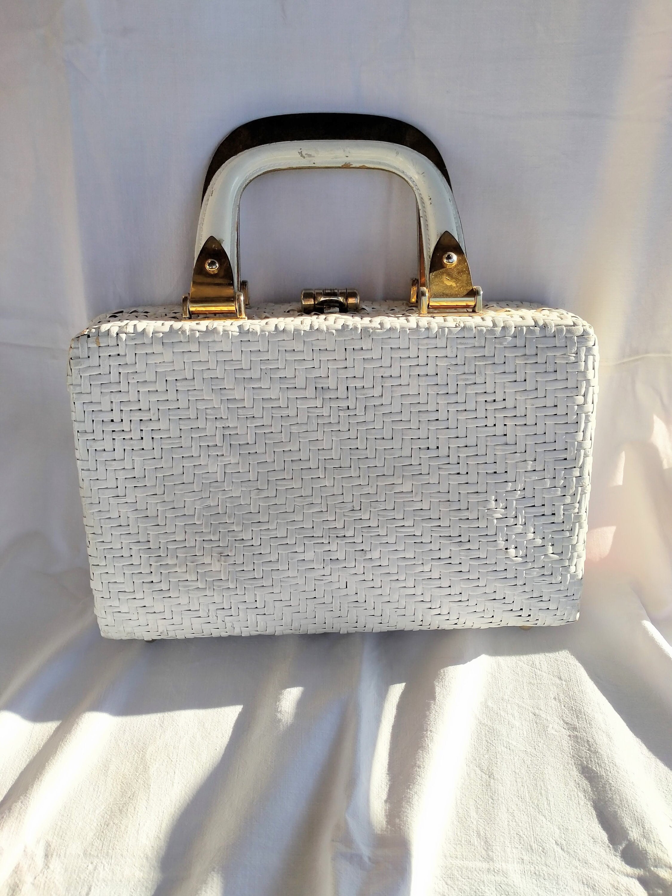 Rodo Vintage Bag in White Wicker From the 60s. - Etsy