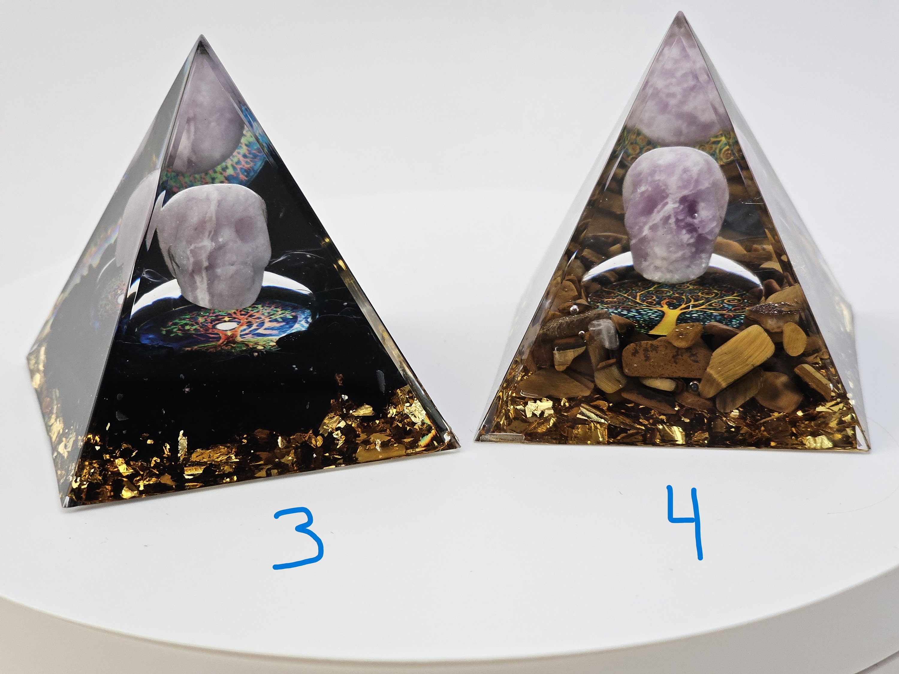Resin Pyramid With Lighted Base,resin Pyramid,cool Gift,pyramid ...