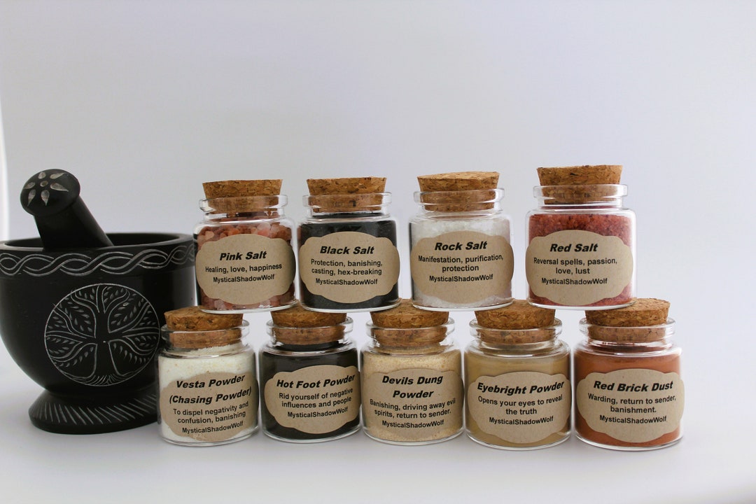 Ultimate Witches Powder & Salt Bundle,vesta Powder,red Brick Dust,hot ...