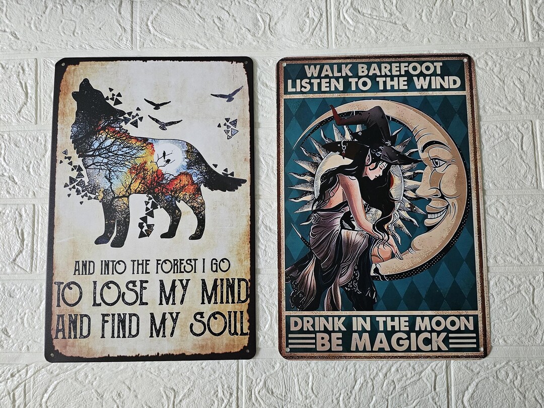 Retro Signs,tin Signs,nostalgic Signs,witchy Signs,wall Signs,cute ...