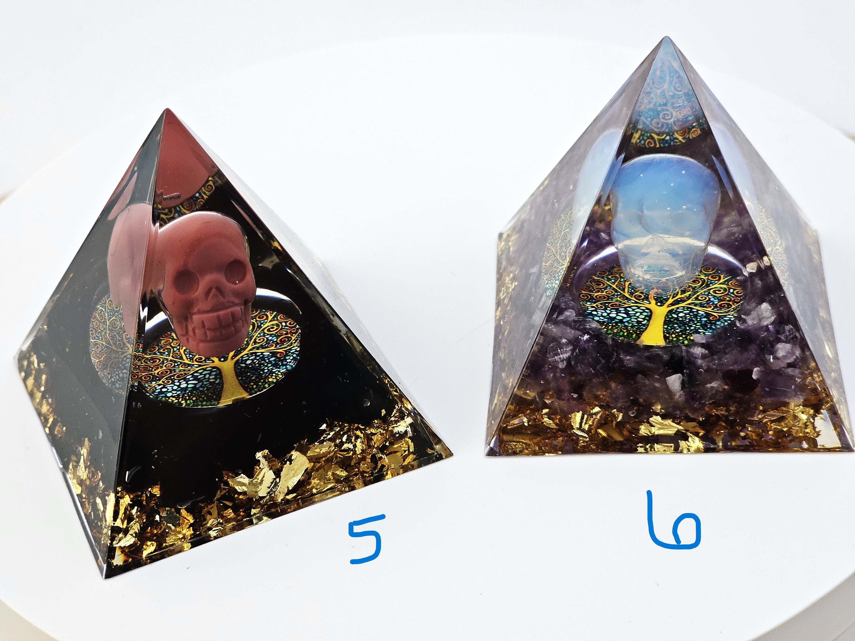 Resin Pyramid With Lighted Base,resin Pyramid,cool Gift,pyramid ...