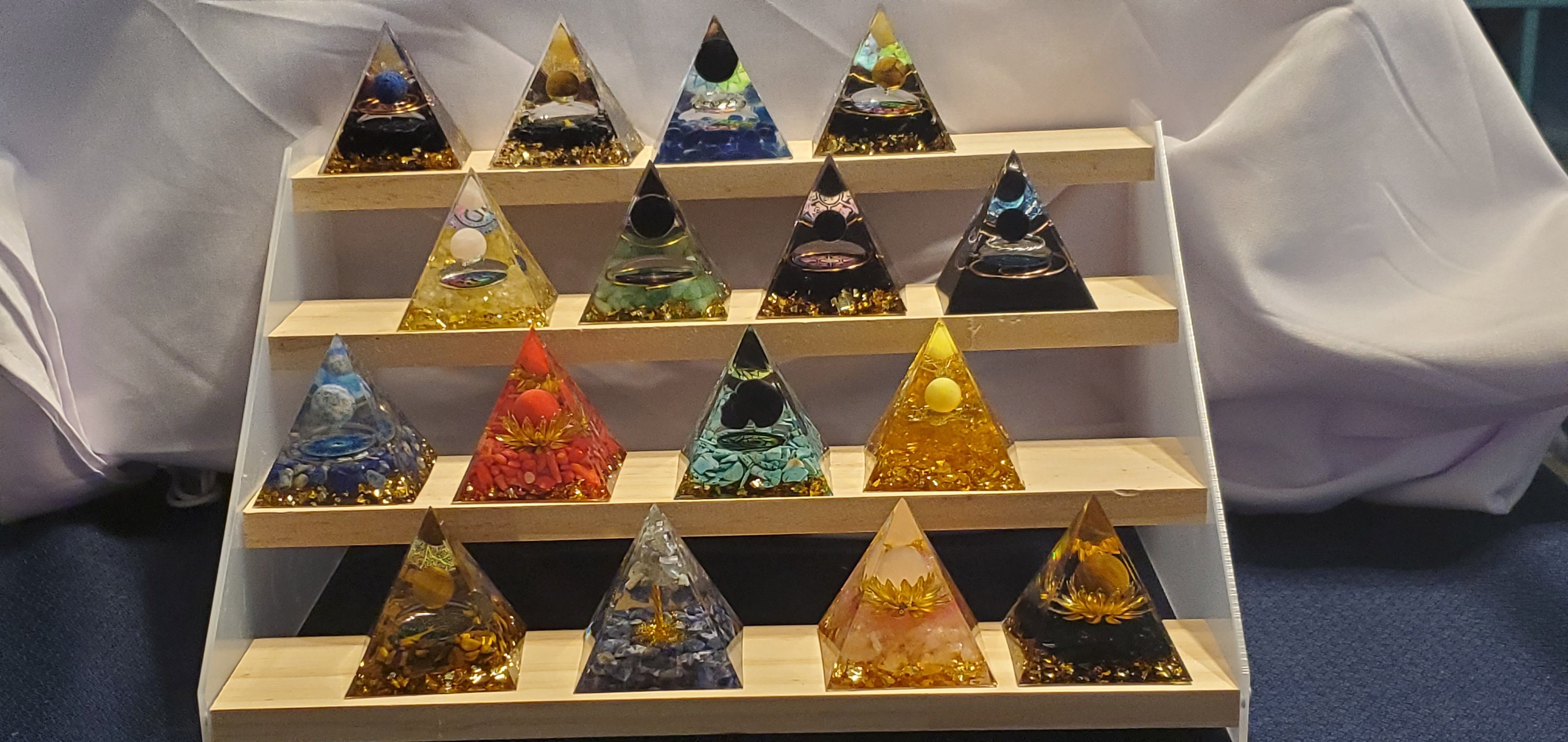 Resin Pyramid With Lighted Baseresin Pyramidcool - Etsy