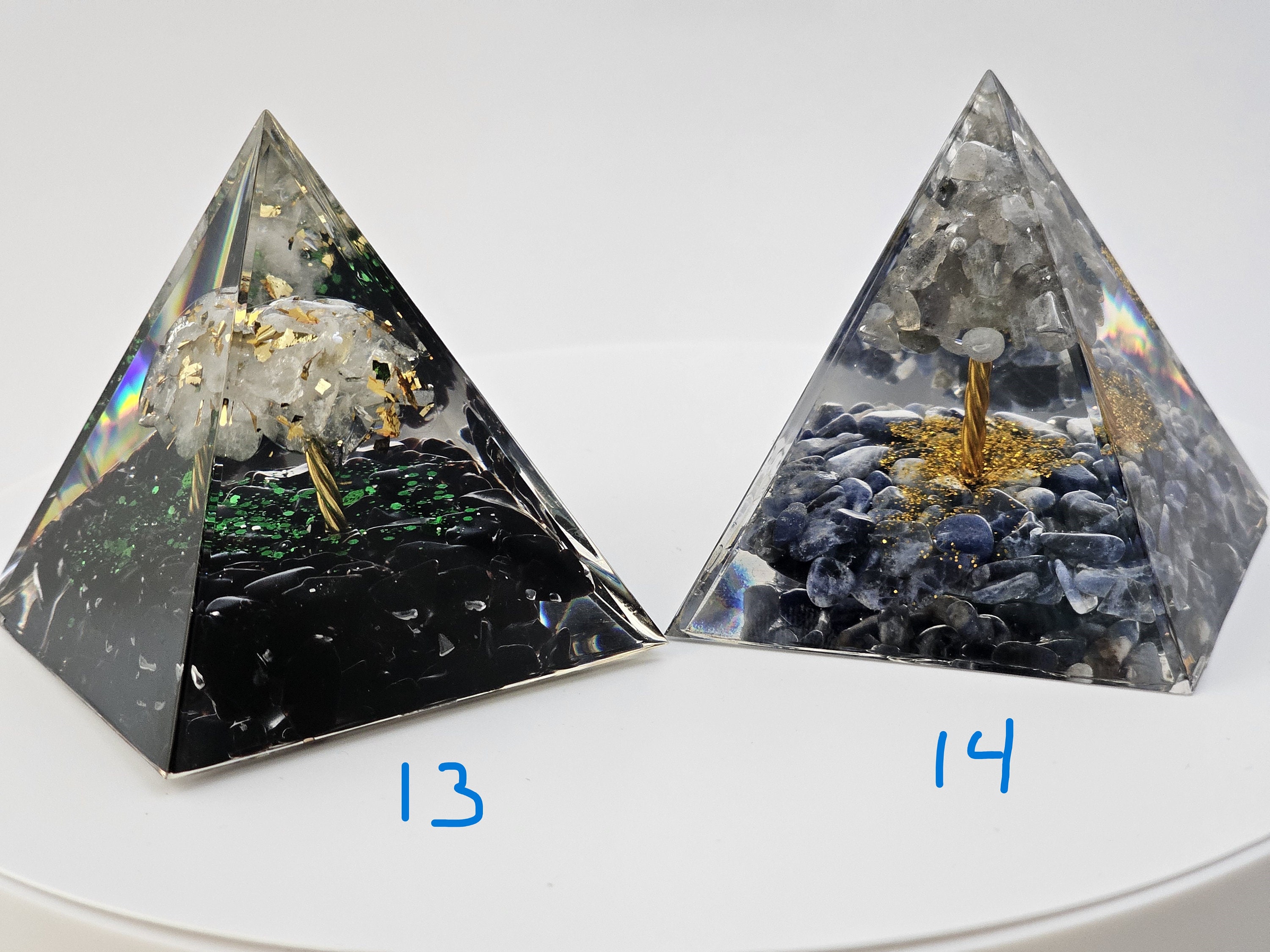 Resin Pyramid With Lighted Base,resin Pyramid,cool Gift,pyramid ...