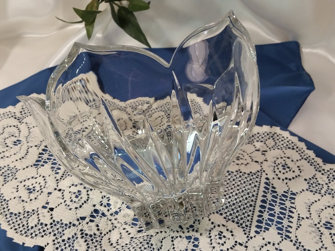 Crystal Bowls, Gorham Crystal, Lotus Design. Small Bowl for Gift Giving ...