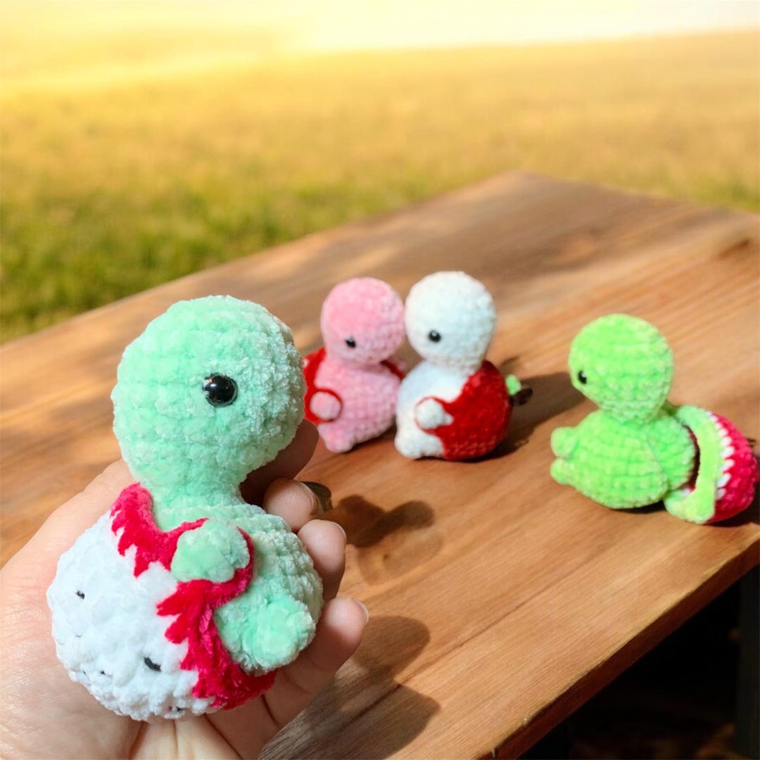 Fruit Themed Cheeky Turtles Mini Turtle Plushie Hides Butt With ...