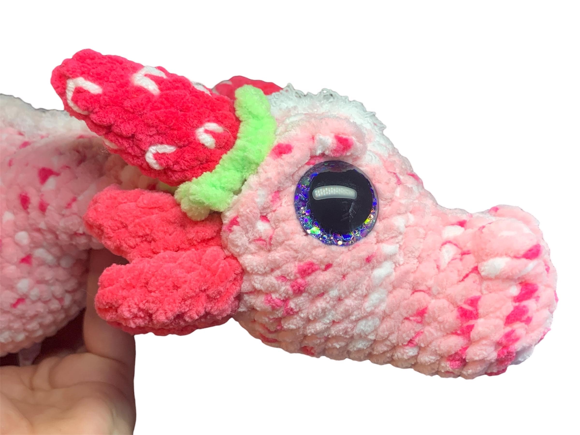 Sage, the Strawberry Dragon - Snuggly Crochet Emotional Support Plushie ...