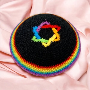 LGBTQIA+ Pride Rainbow Kippah - Custom Yarmulke “frik” Trans Lesbian ...