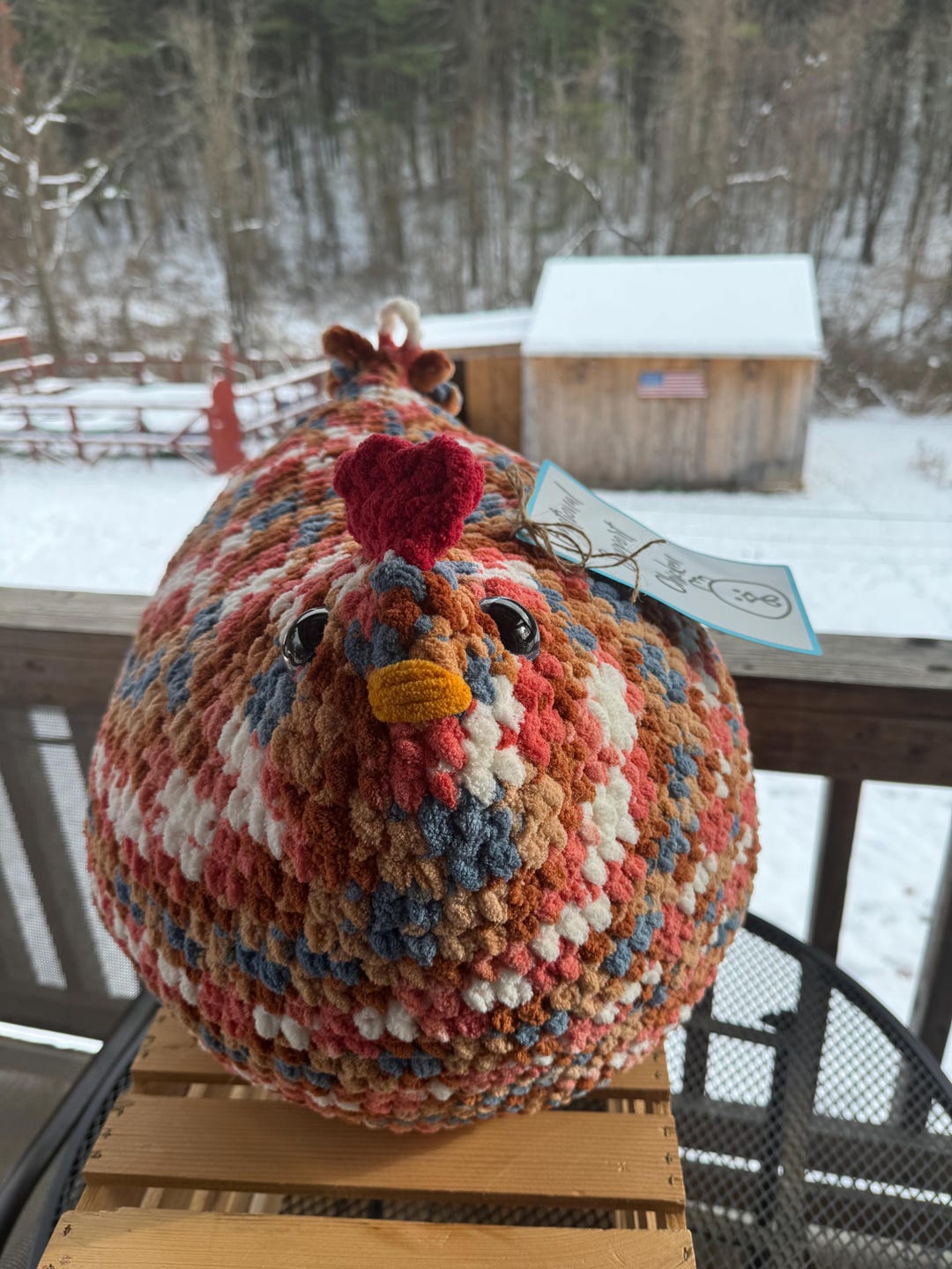 Made to Order Giant Crocheted Amigurumi Chicken: Emotional Support ...